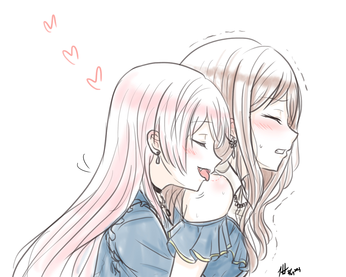 Dynasty Reader » Image › Athyra, Anon x Soyo, Biting, BanG Dream!, Yuri